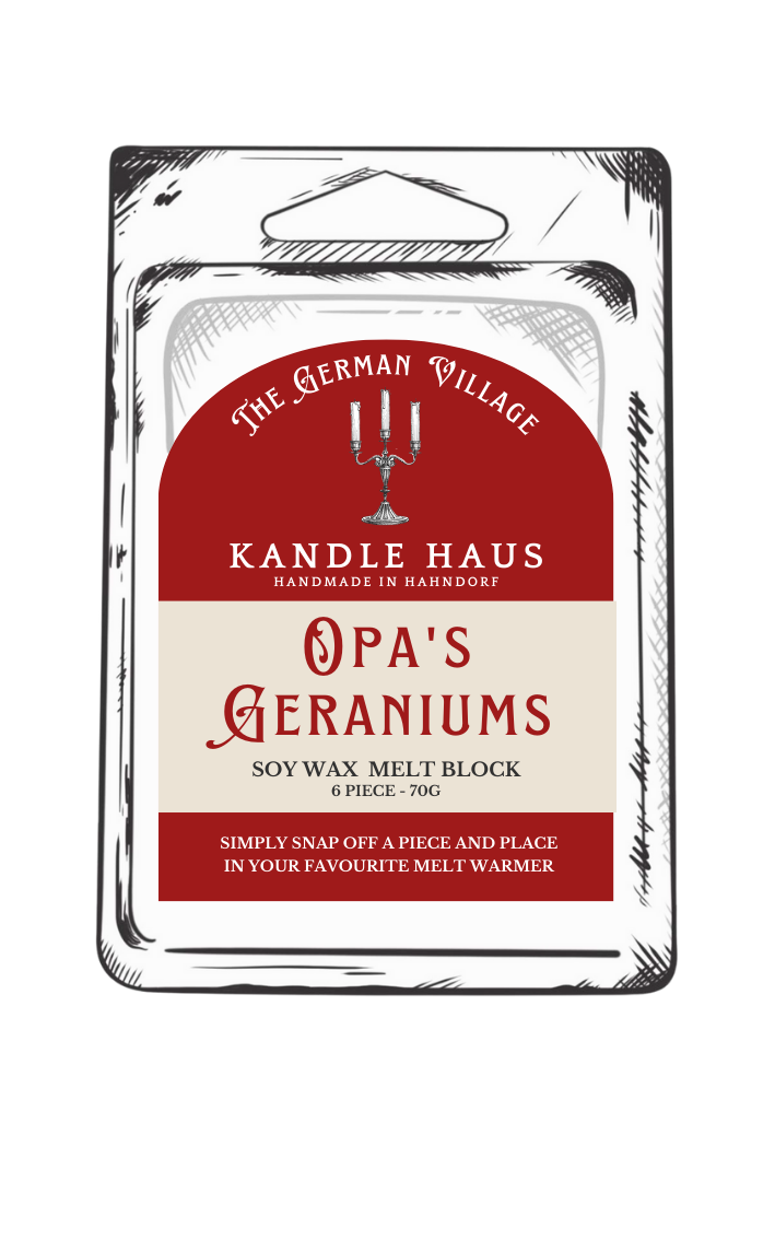 Wax Melt - Opa's Geraniums – The German Village Kandle Haus